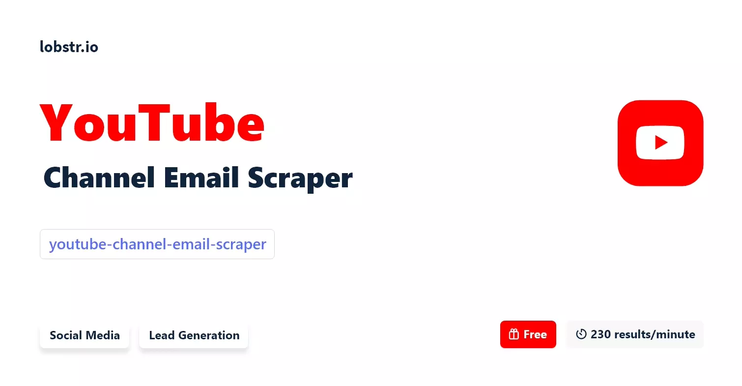 YouTube Channel Scraper | lobstr.io